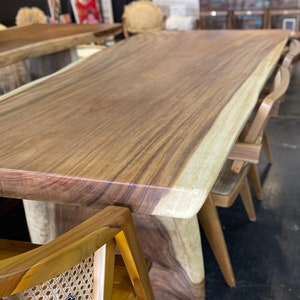 Handmade Teak Wood Dining Table, Custom Organic Design, Solid Wood ...