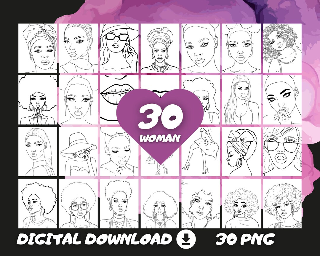 30 Digital Queen Woman Sip and Paint Bundle Printables.ladies Night ...