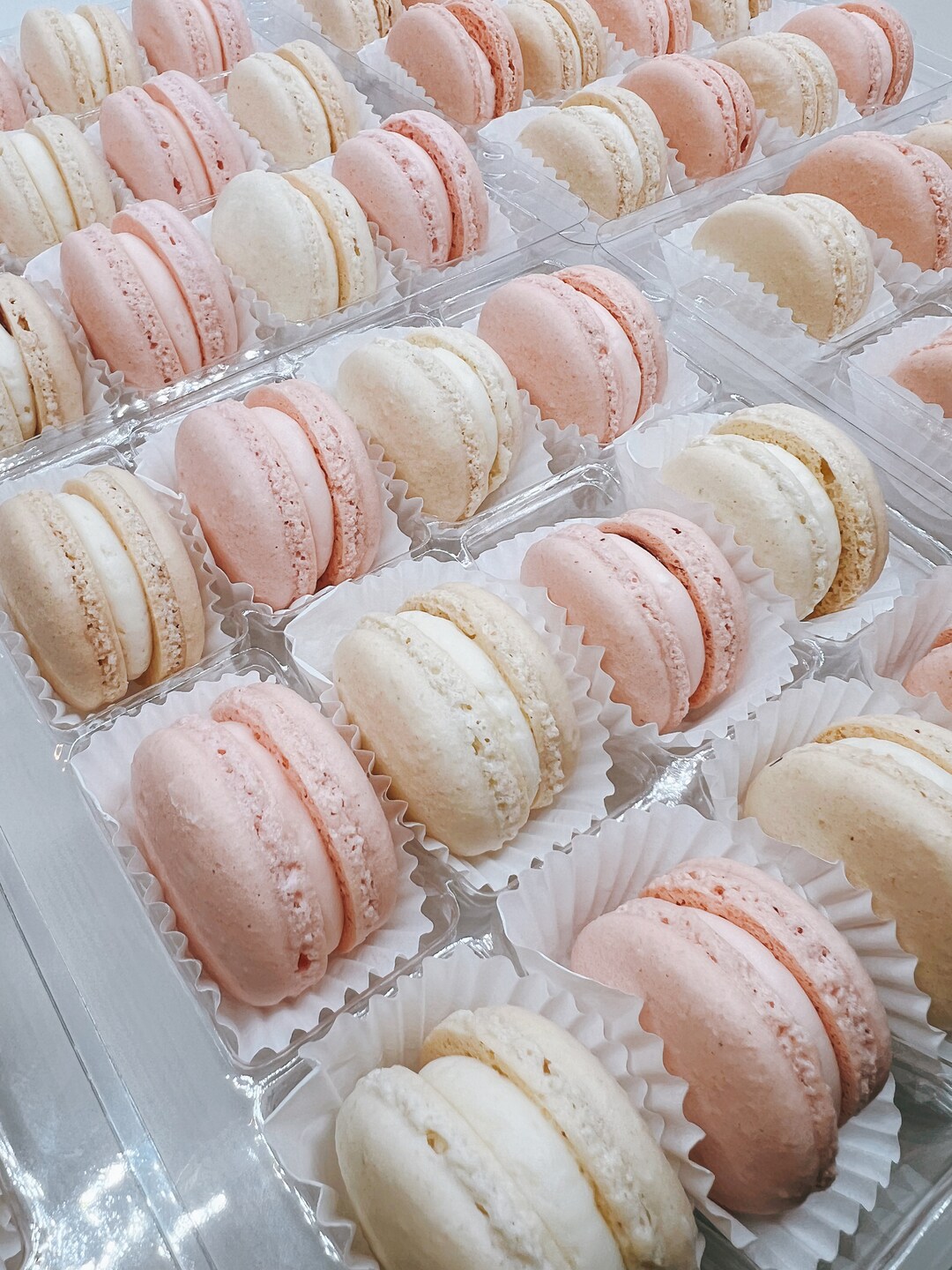 White & Pink French Macaron Set Choose Qty and Flavor Luxury Wedding ...