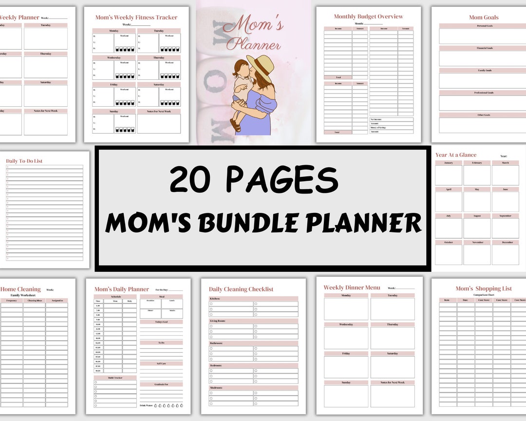 Modern Mom's Planner Bundle, Stylish Mom's Journal and Planner ...