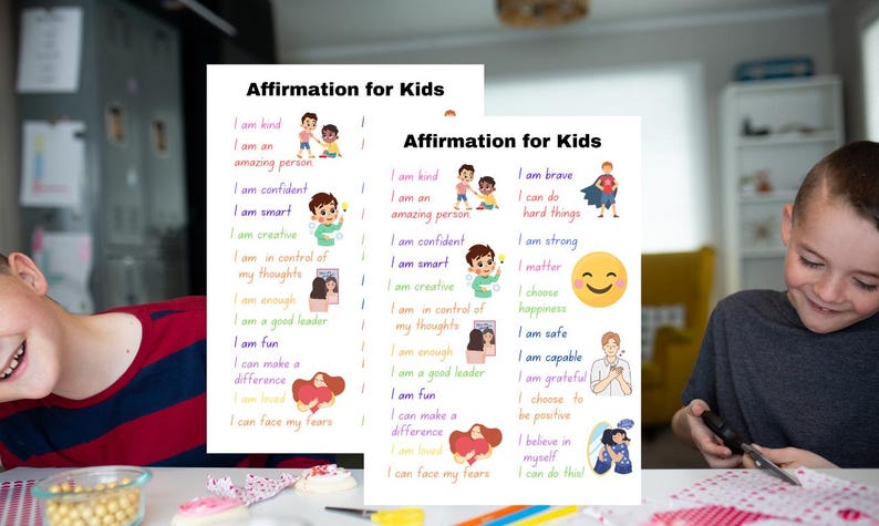 Positive Kids Affirmations Printable, Affirmation Card, Kids ...