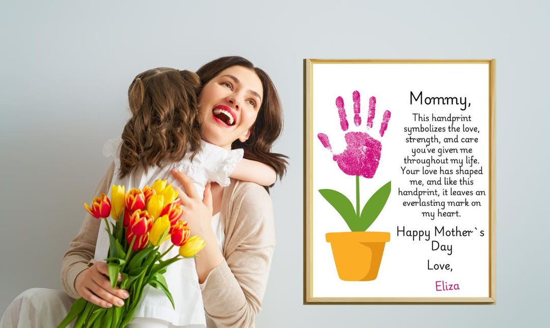 Mothers Day Hand Print Poem, Mothers Day Handprint Craft Printable ...