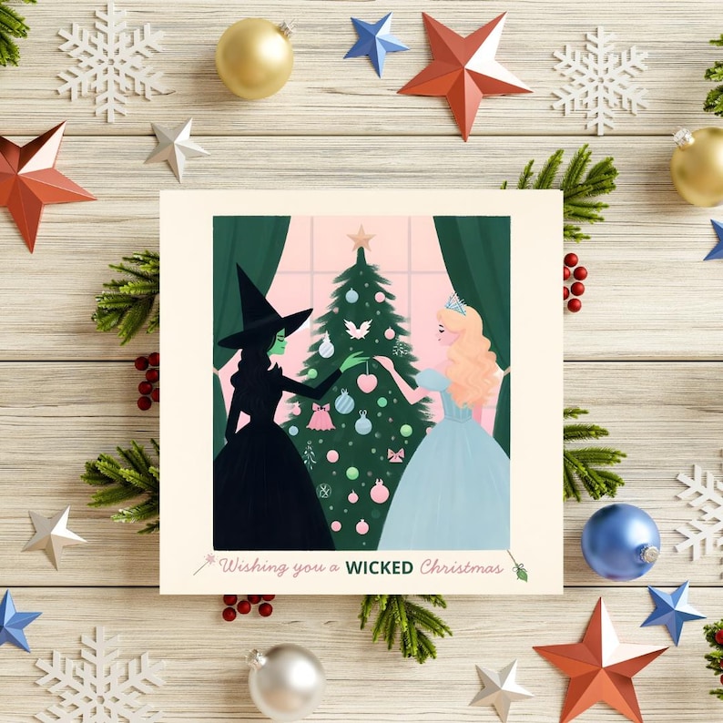 Wishing You a Wicked Christmas - Printable Card (digital Download) - Etsy