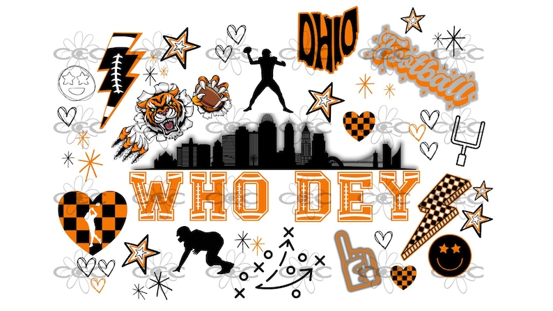 Who Dey Team Spirit PNG Instant Download - Etsy