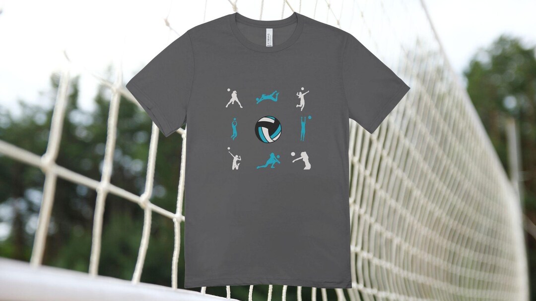 Volleyball Positions Grey and Teal PNG Download - Etsy