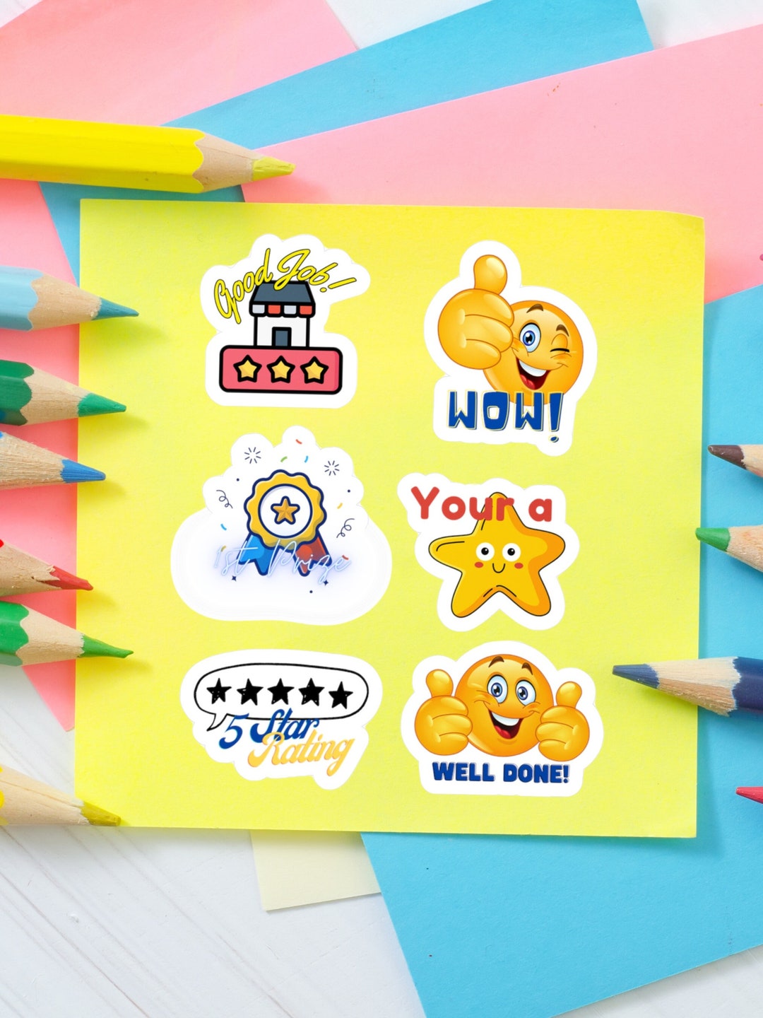Sticker Sheet Teacher Aid, Cute Home Schooling Stickers, Kids ...