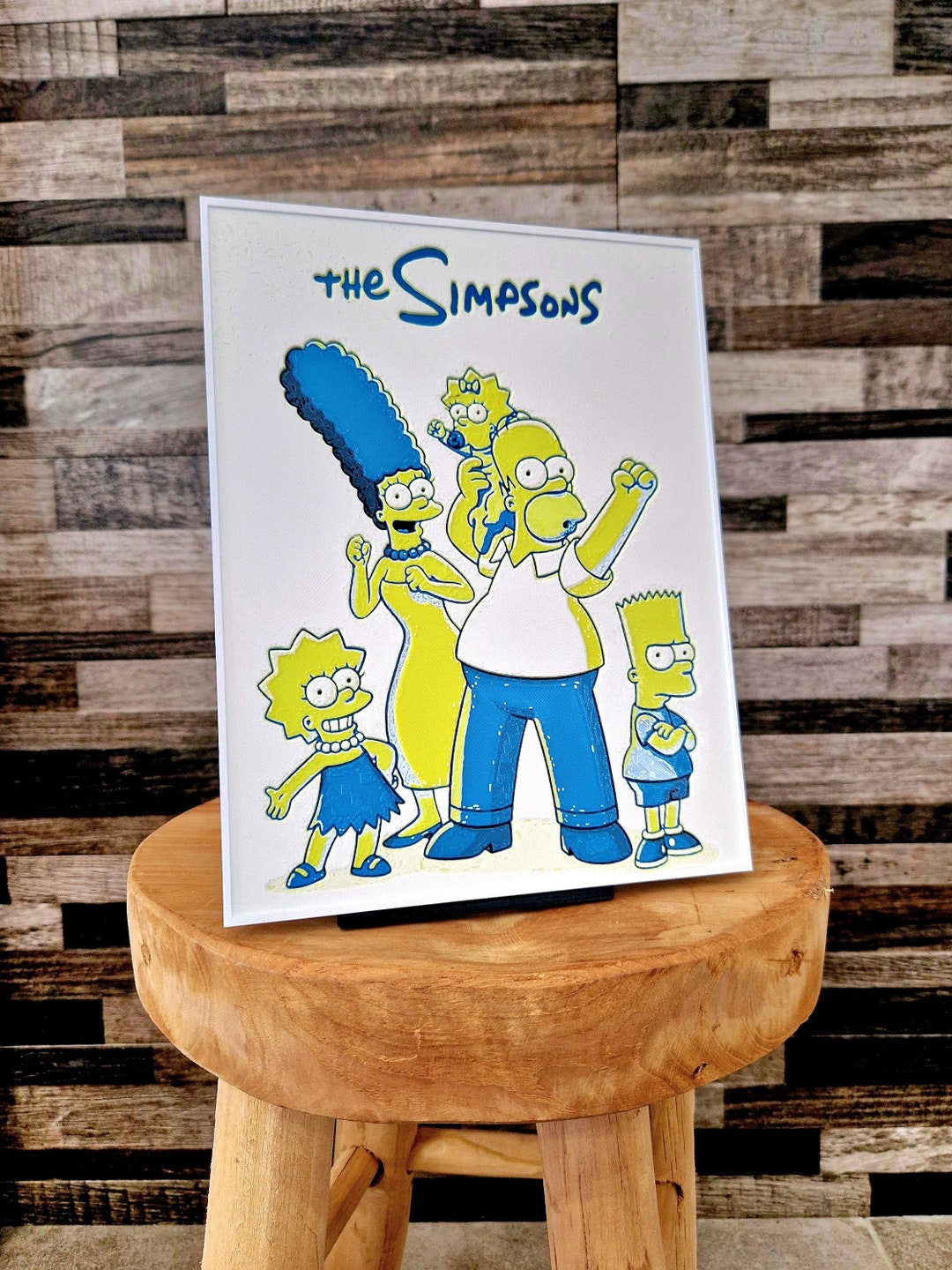 Reliefgemälde von Die Simpsons im 3D-Druck Bild / Poster / Poster - Etsy.de