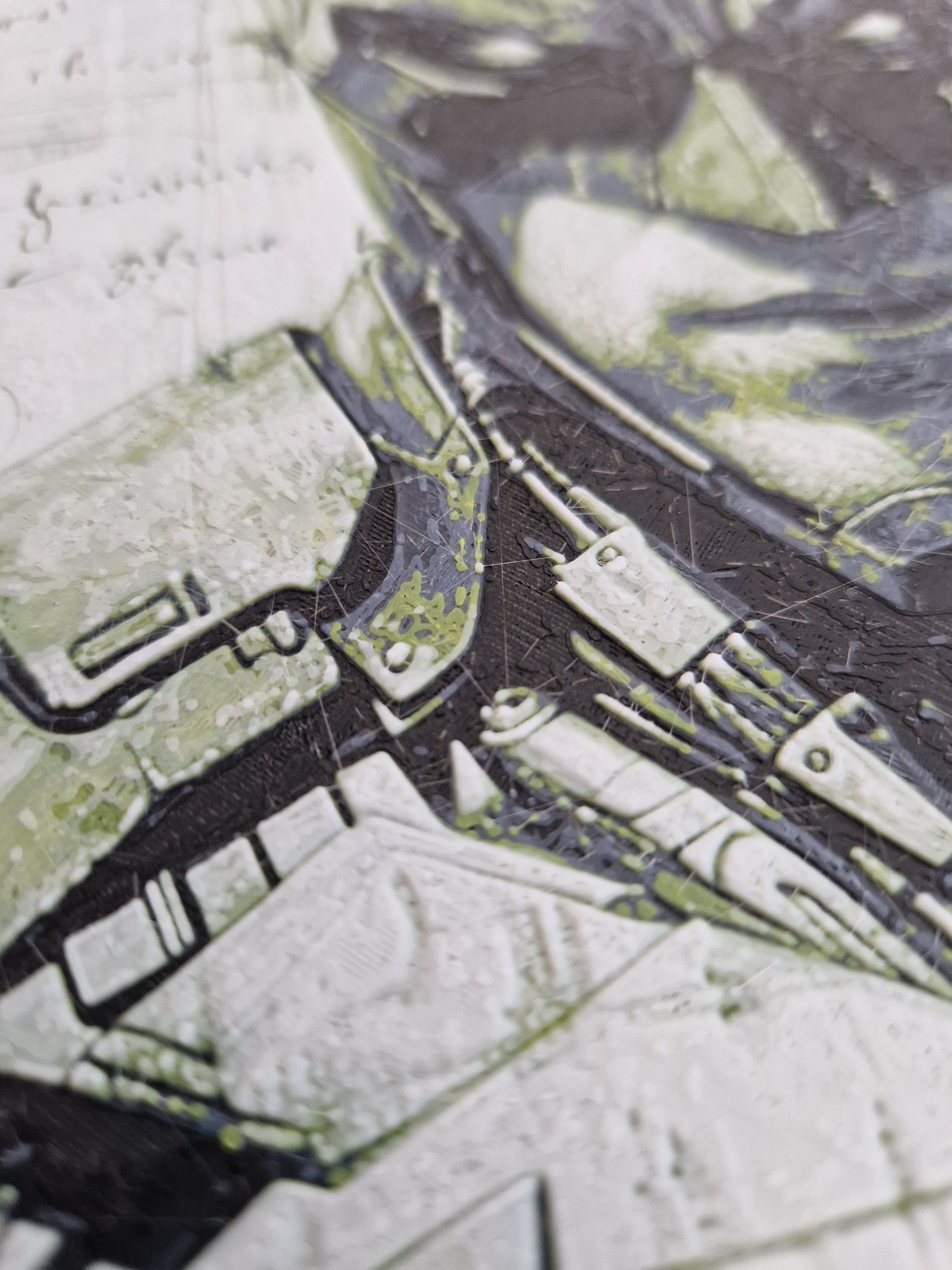 Batman Painting Made in Relief in 3D Printing image / Poster / Poster ...