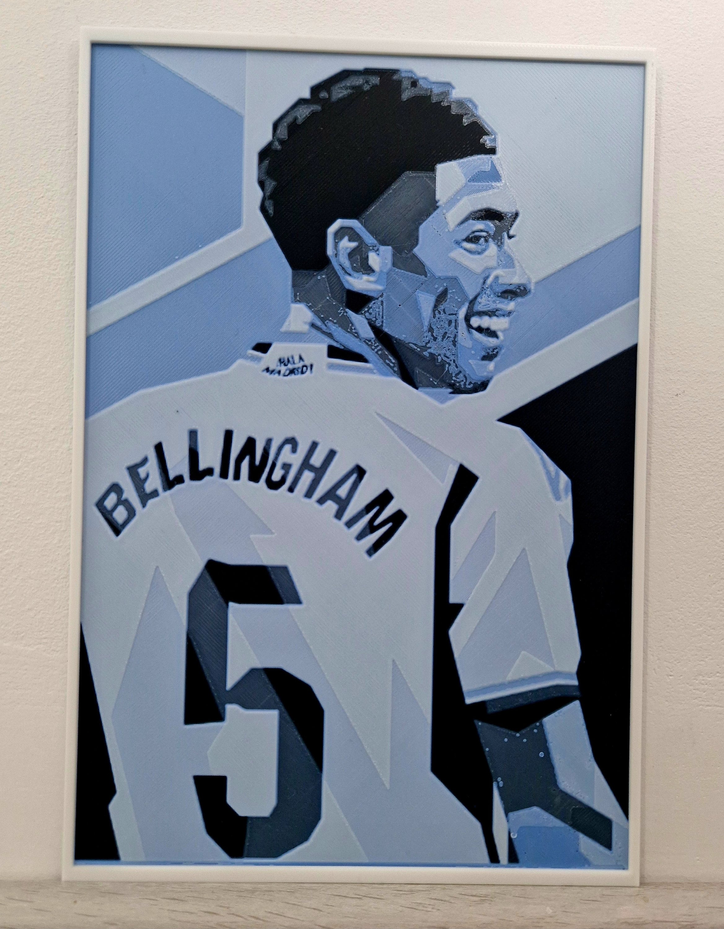 Painting of Bellingham real Madrid Made in Relief in 3D Printing - Etsy