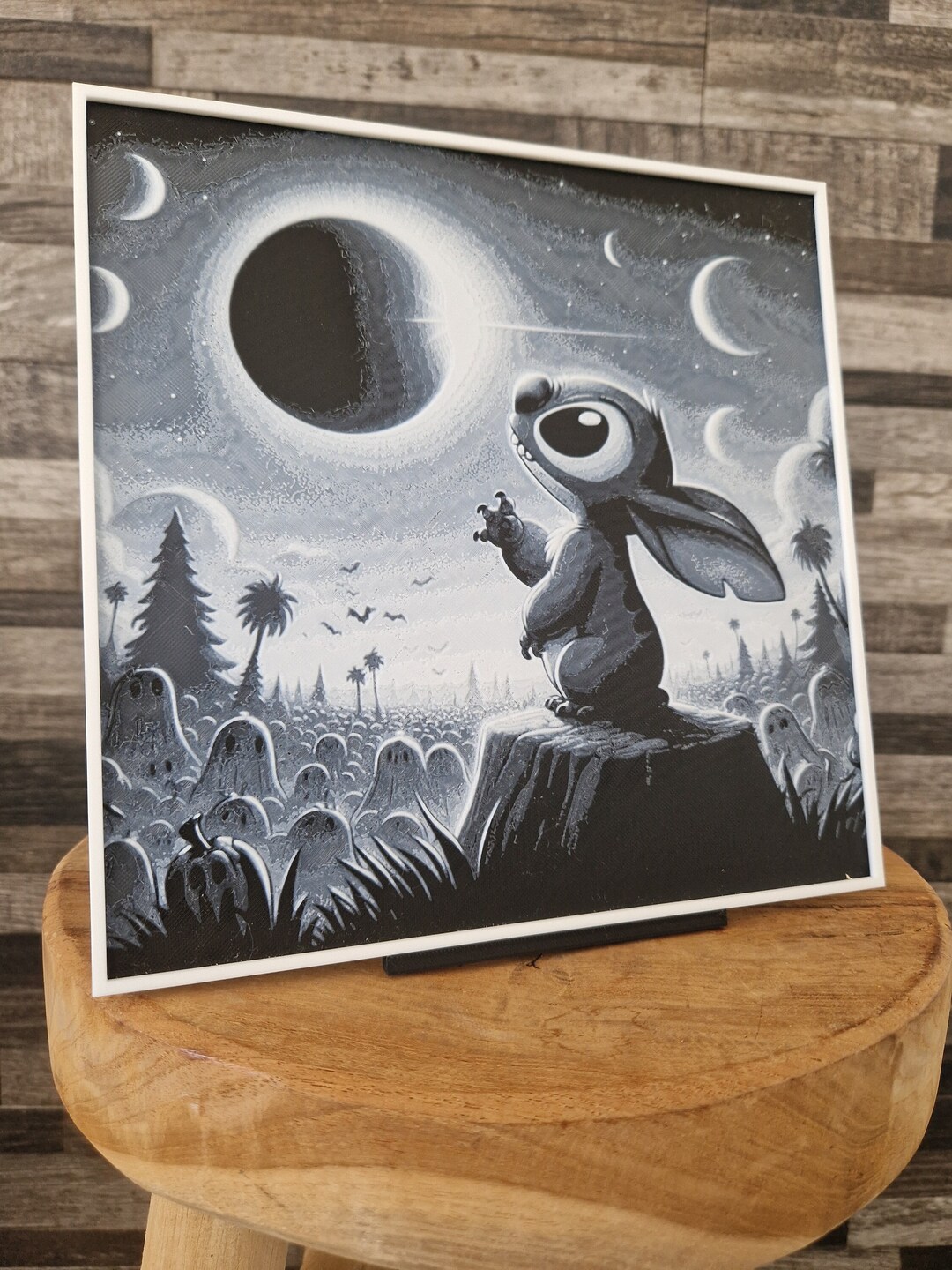Painting of Stitch Made in Relief in 3D Printing image / Poster ...