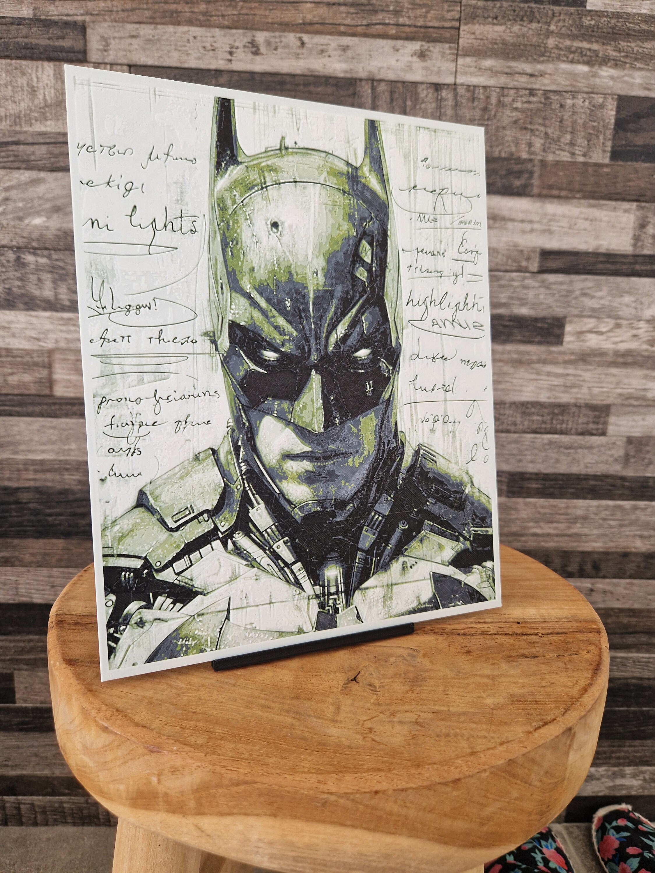 Batman Painting Made in Relief in 3D Printing image / Poster / Poster ...