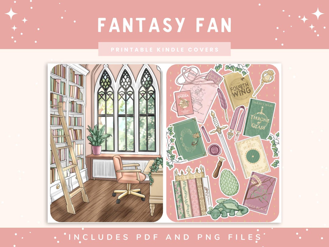 Printable Kindle Inserts | Fantasy Fan Kindle Inserts | Fantasy Book ...
