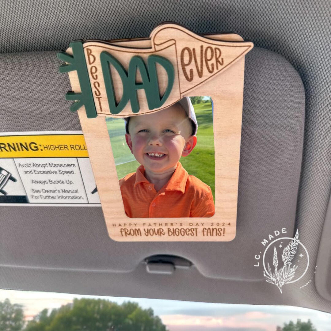 Father's Day Photo Frame, Visor Clip, Magnetic, Father's Day Gift ...