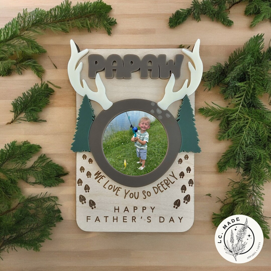 Father's Day Photo Frame, Visor Clip, Magnetic, Hunt, Father's Day Gift ...