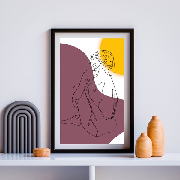 Women From Behind Line Art - Etsy