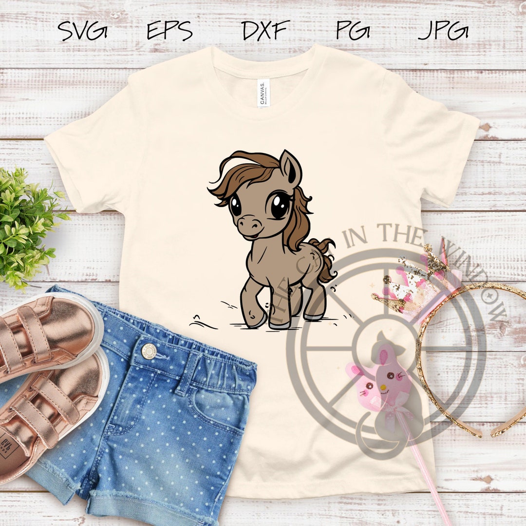 Cute Pony SVG Shirt Design Layered SVG Cut File - Etsy