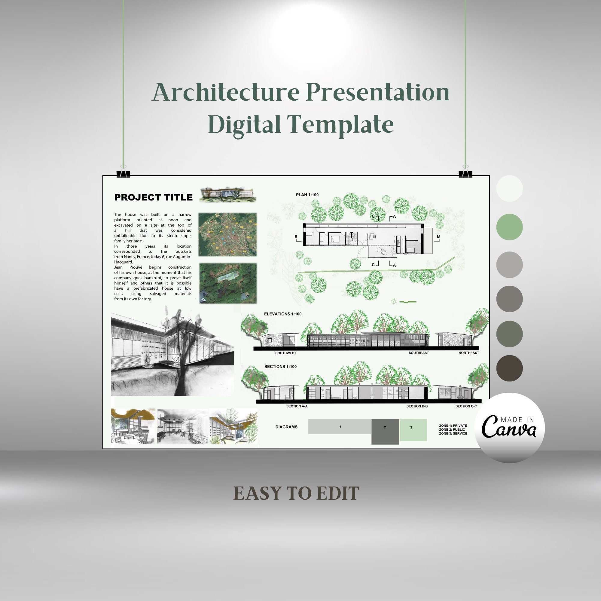 Architecture Presentation Template Architecture Project Board Template ...