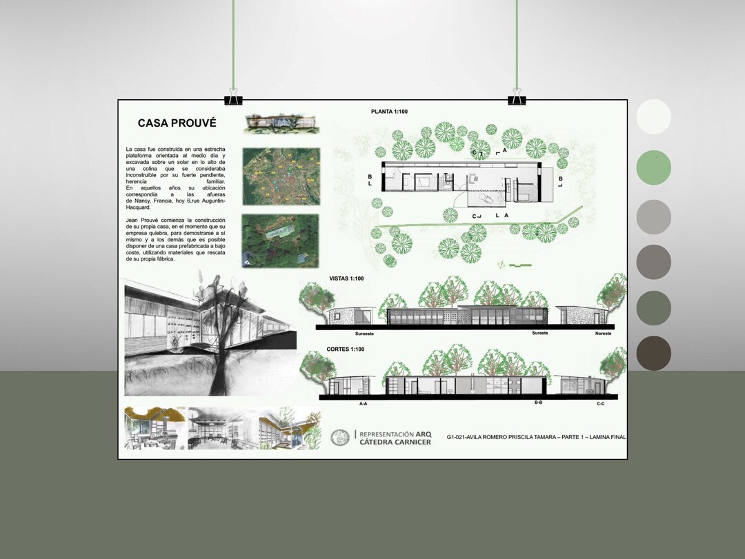 Architecture Sheet Presentation Template in Canva/ Editable Template ...
