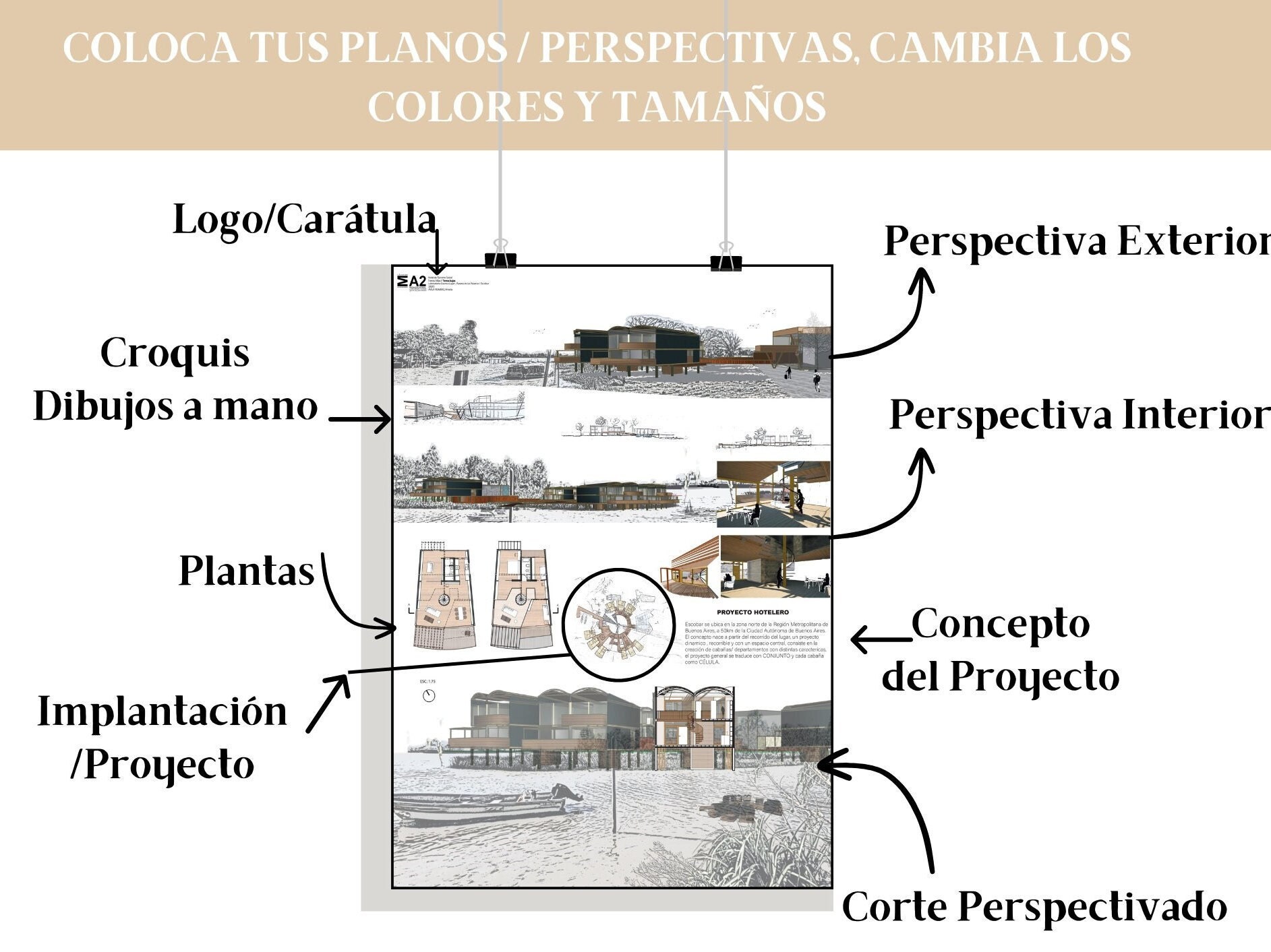 Architecture Sheet Presentation Template in Canva / Editable Template ...