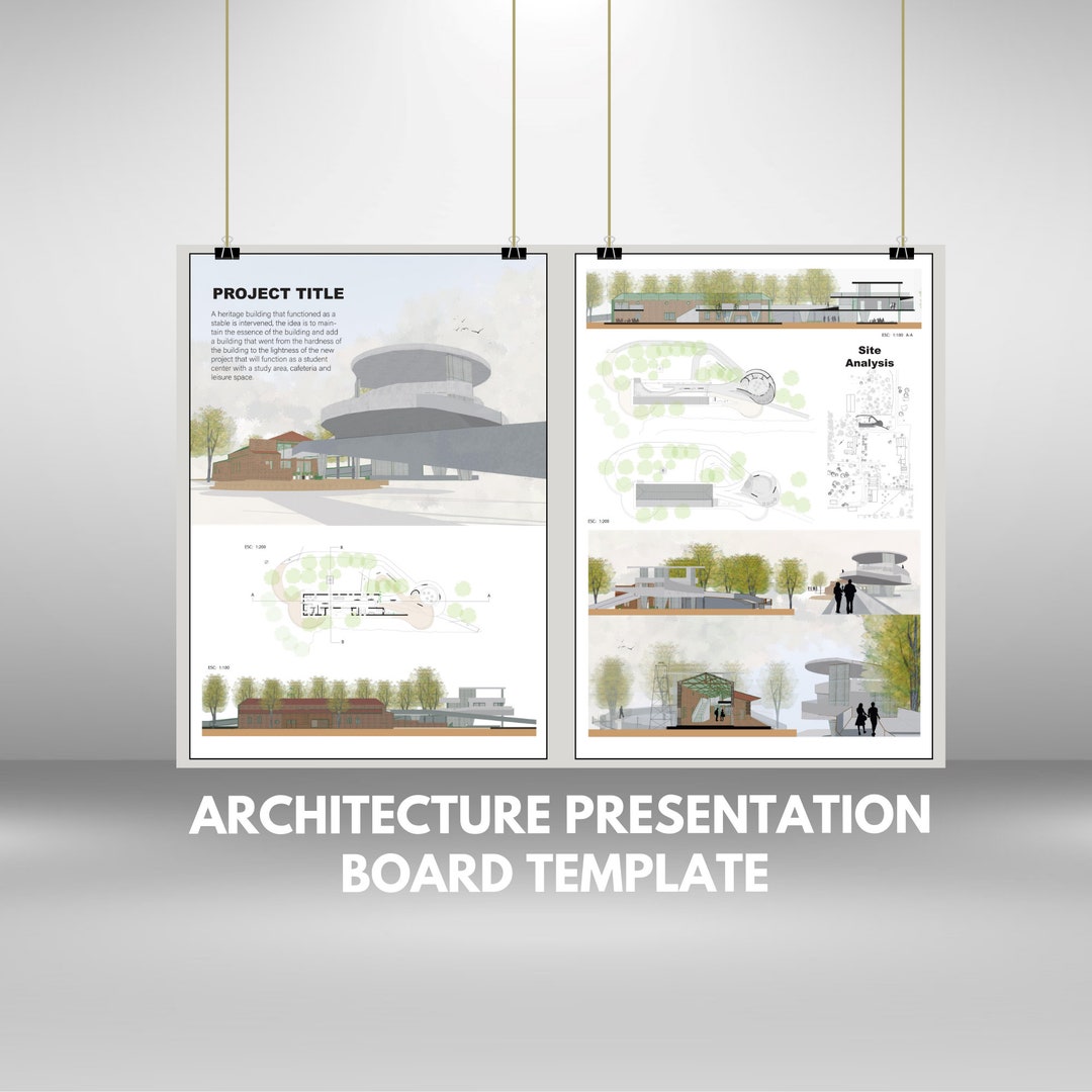 Architecture Presentation Board Templates Printable Editable Presentation Board Design Template