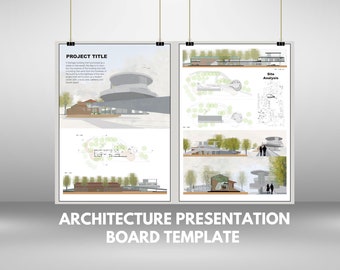 Presentation Template Architecture Sheet in Canva / Editable Diagram ...
