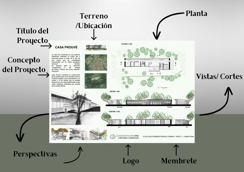 Architecture Sheet Presentation Template in Canva/ Editable Template ...