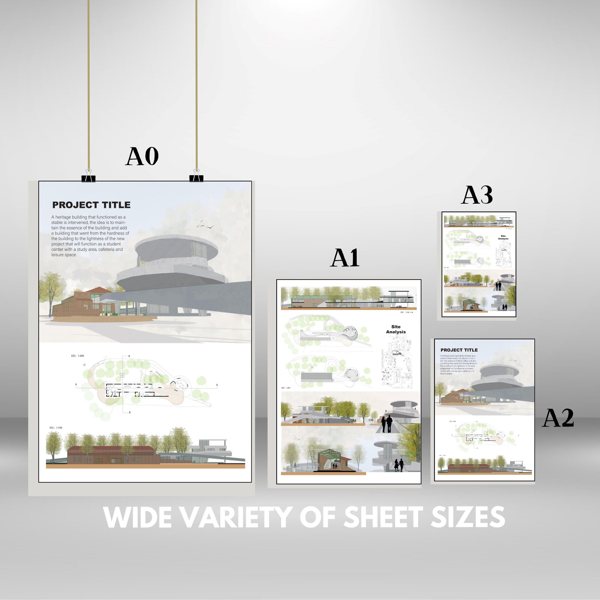 Architecture Presentation Board Templates Printable Editable ...