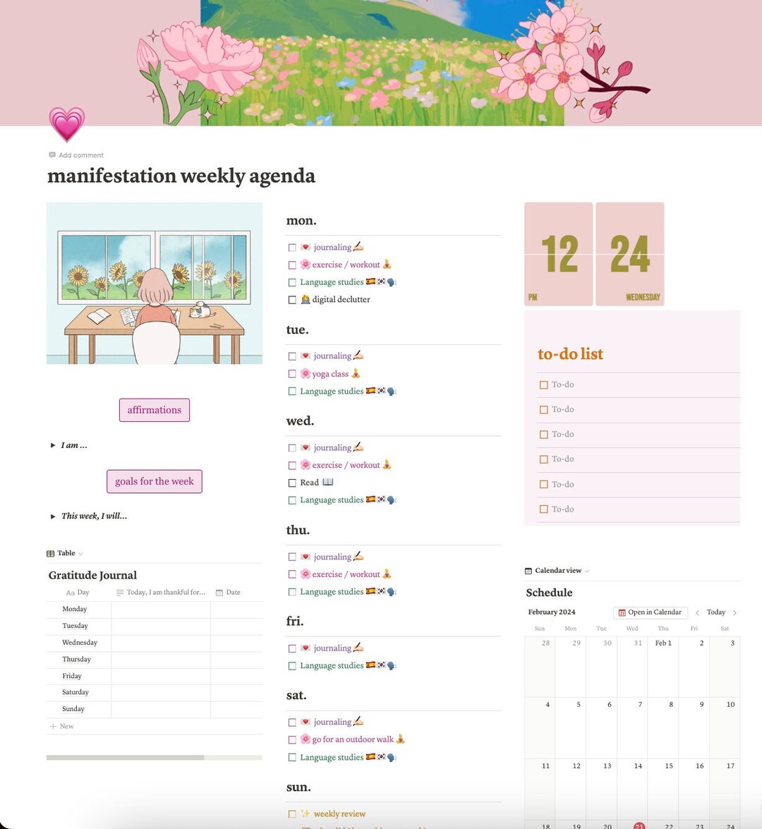 Aesthetic Notion Template Minimalist Dashboard, Digital Planner for ...