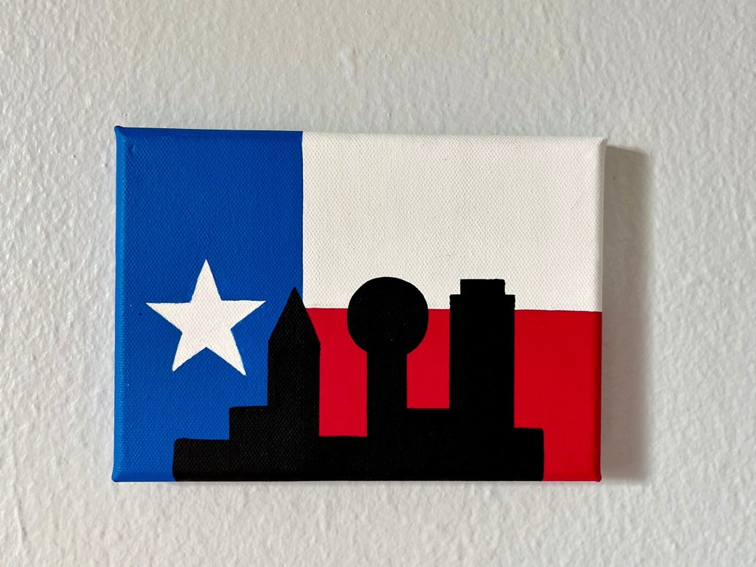 A Texan Dallas Skyline - Minimalist, State Flag, Texas, Original ...