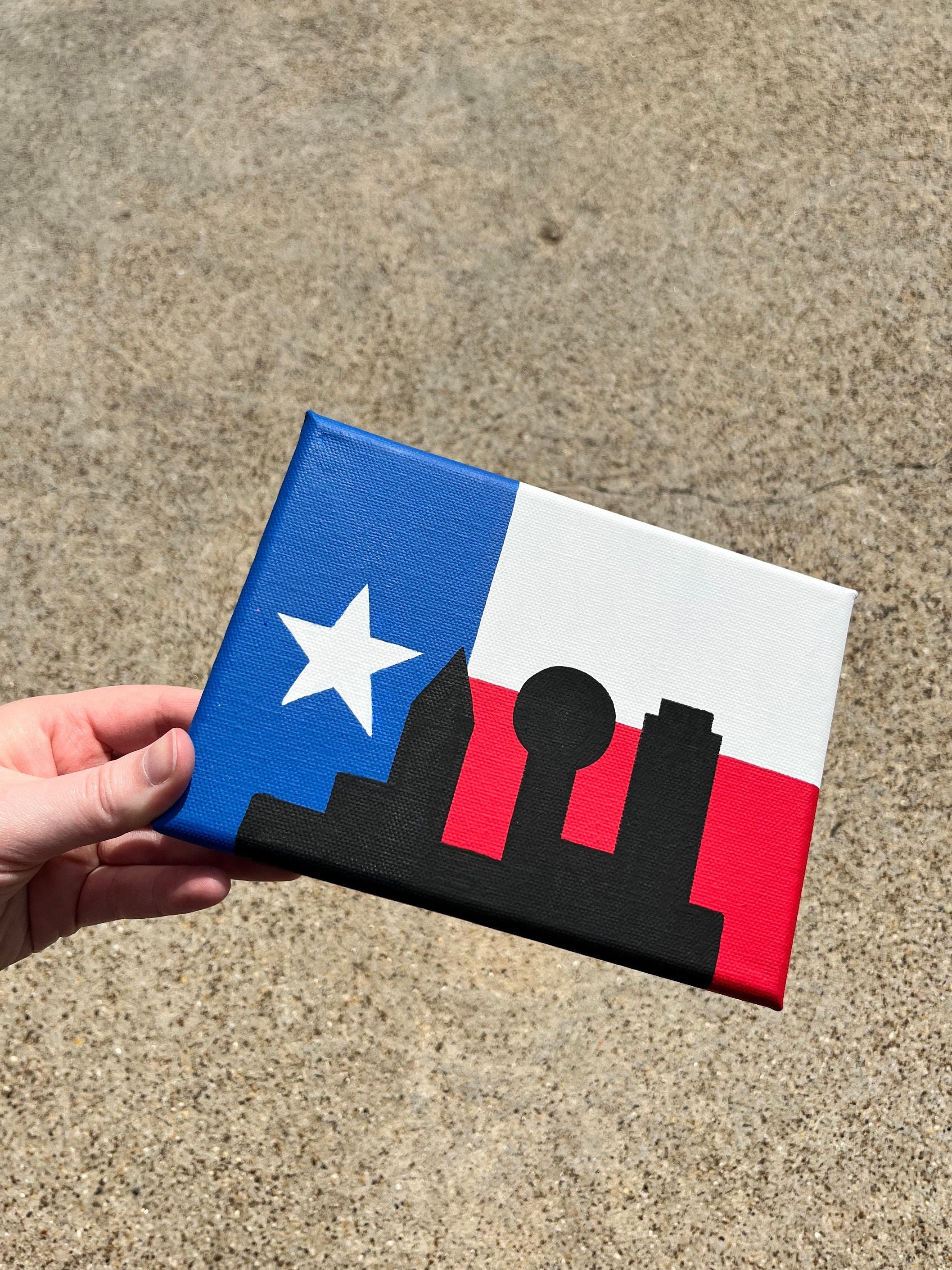 A Texan Dallas Skyline - Minimalist, State Flag, Texas, Original ...