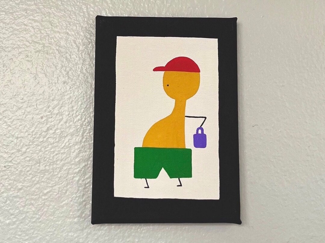 Mr. Blob - Funky Art, Cartoon, Minimalist, Character, Original Acrylic ...
