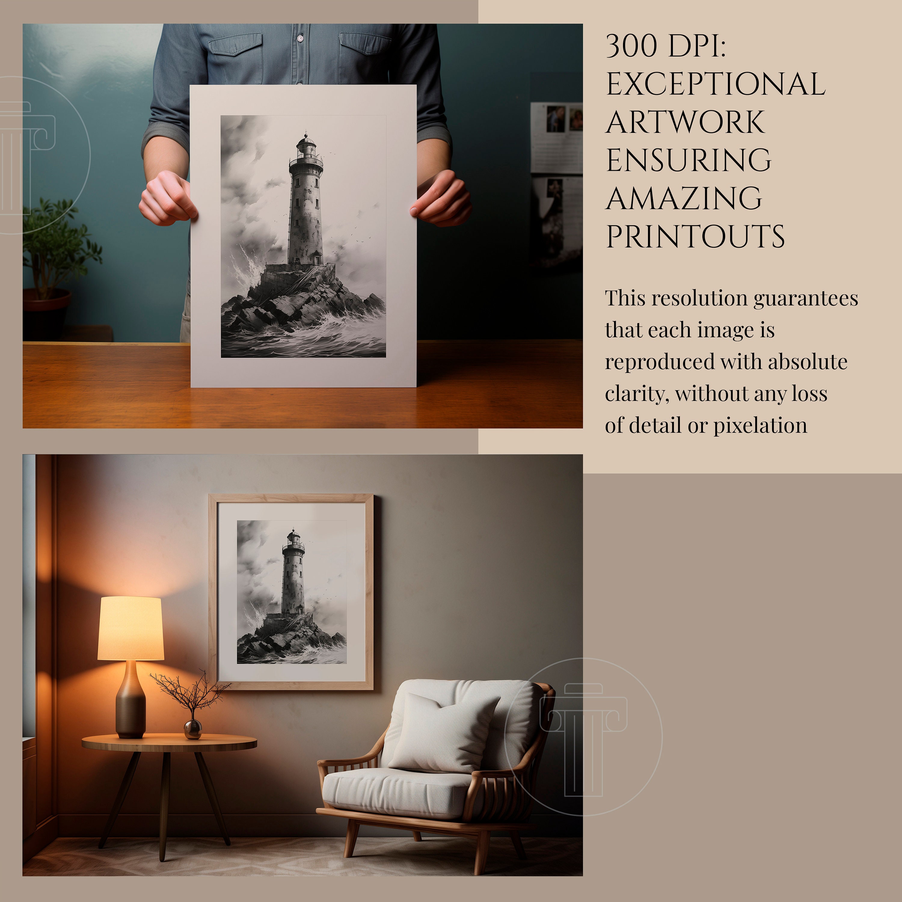 Vintage Lighthouse Architectural Print. Ancient Buildings Etching ...