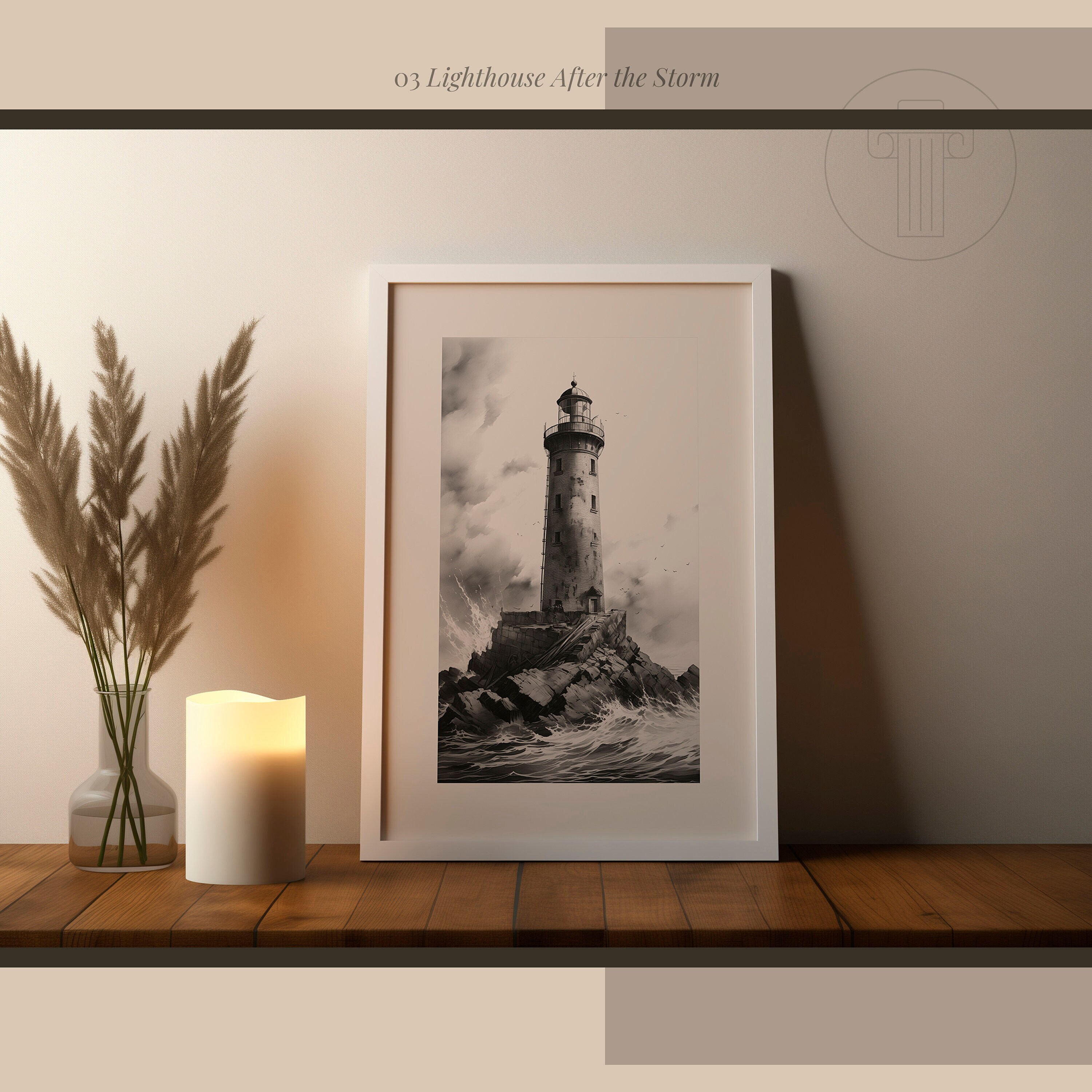 Vintage Lighthouse Architectural Print. Ancient Buildings Etching ...