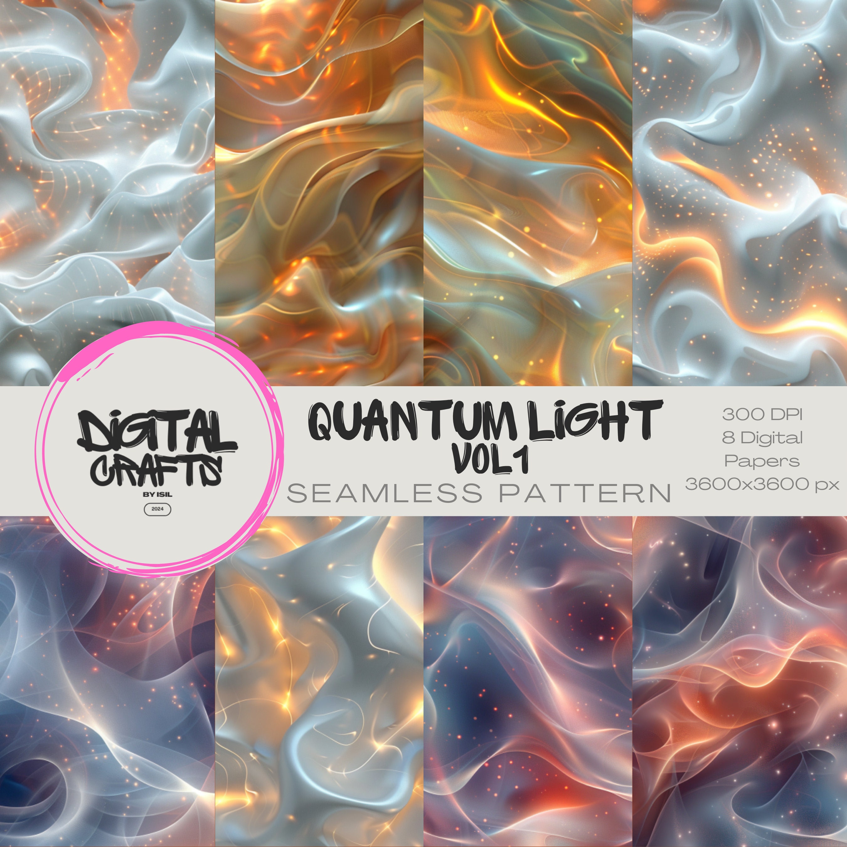 Quantum Light Vol 1 Seamless Pattern Digital Paper Download Abstract ...