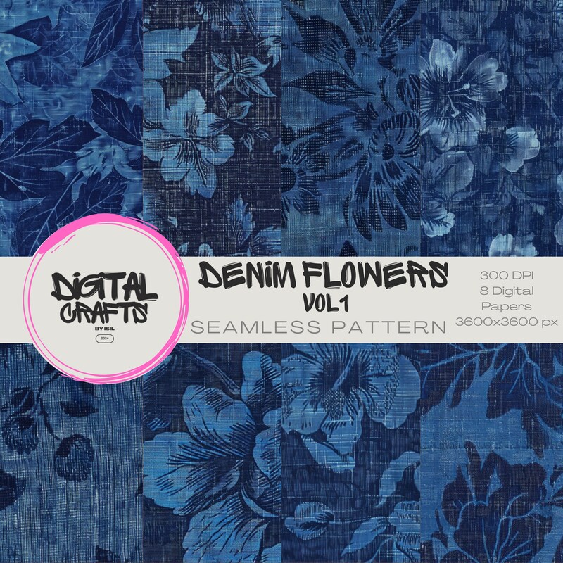 Denim Flower - Etsy