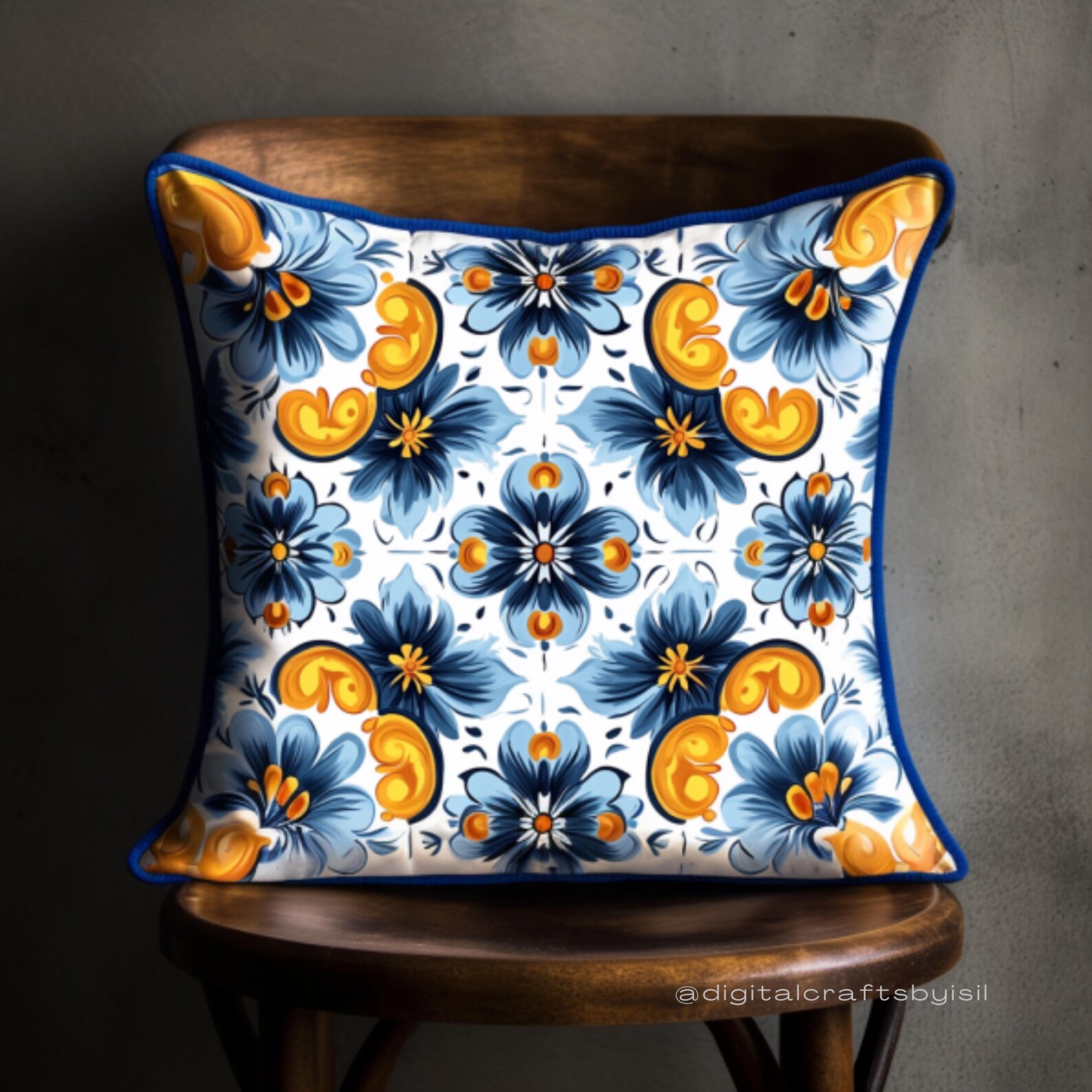 Blue Talavera Seamless Pattern: Rustic Mexican Tile (digital Paper) - Etsy