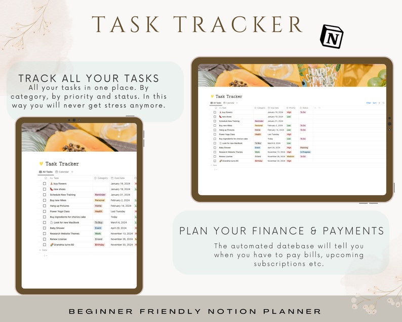 2024/ 2025 Girls Notion Life and Goals Planner Template, Day, Week ...