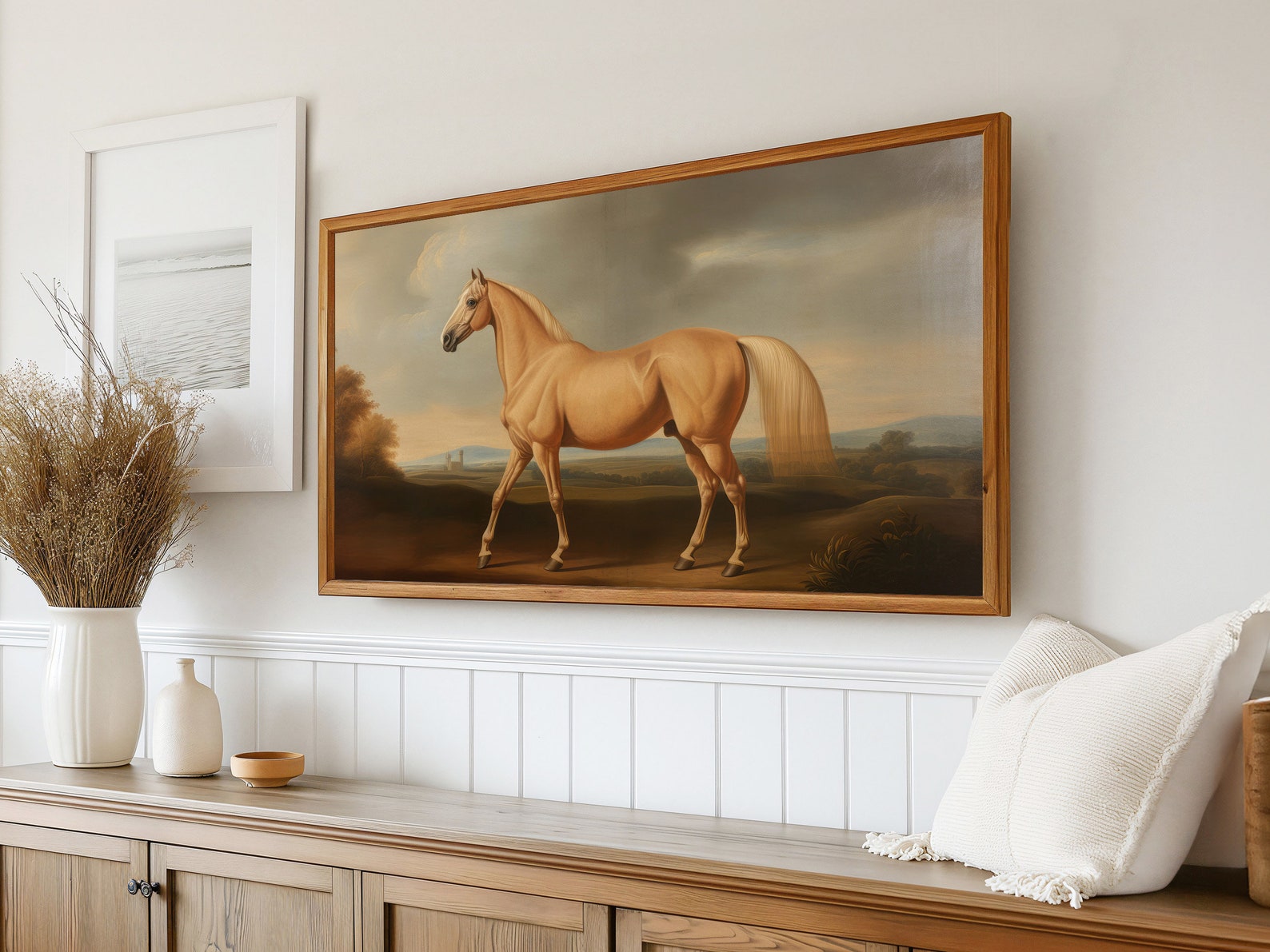 Palomino Horse Painting Samsung Frame TV Art, Vintage Horse Portrait ...