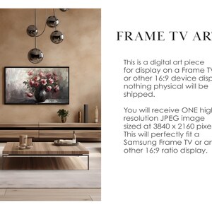 Frame TV Floral Still Life, Samsung Frame TV Art Flowers, Vintage Pink ...