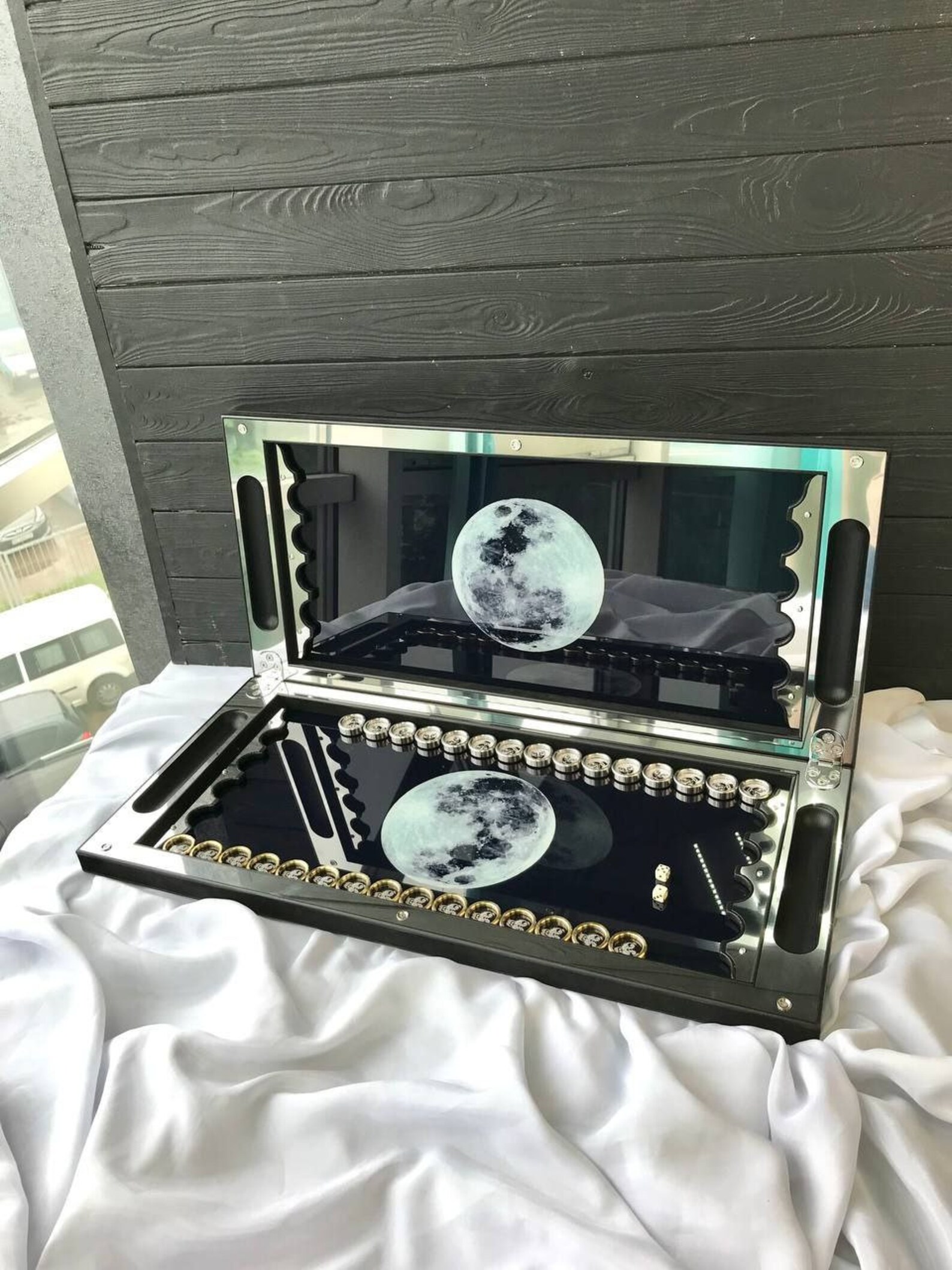 Luxurious Metal Backgammon, Exclusive Game for Two Players, Logic Game ...