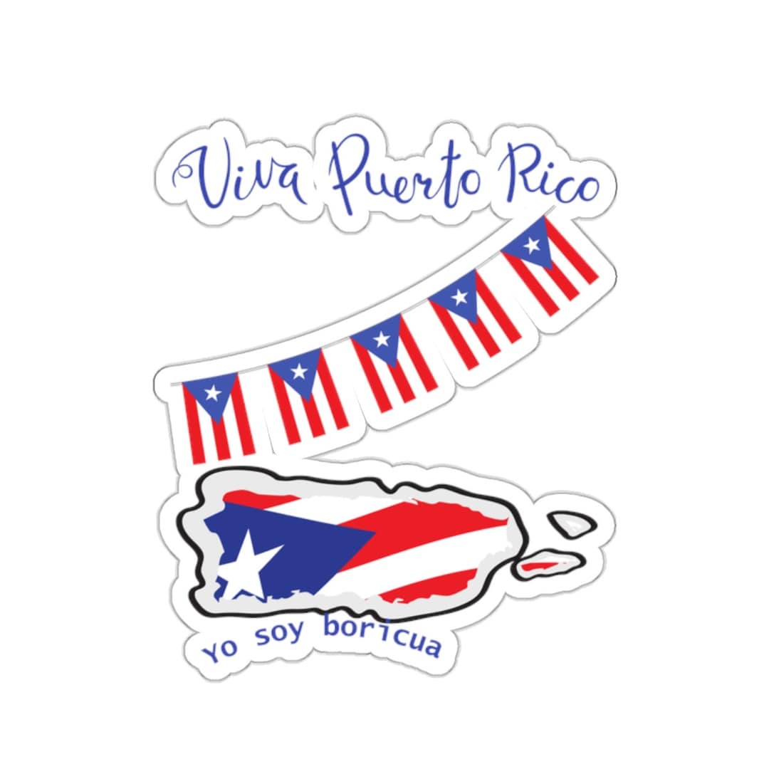Viva Puerto Rico - Yo Soy Boricua Kiss-cut Stickers - Transparent or ...