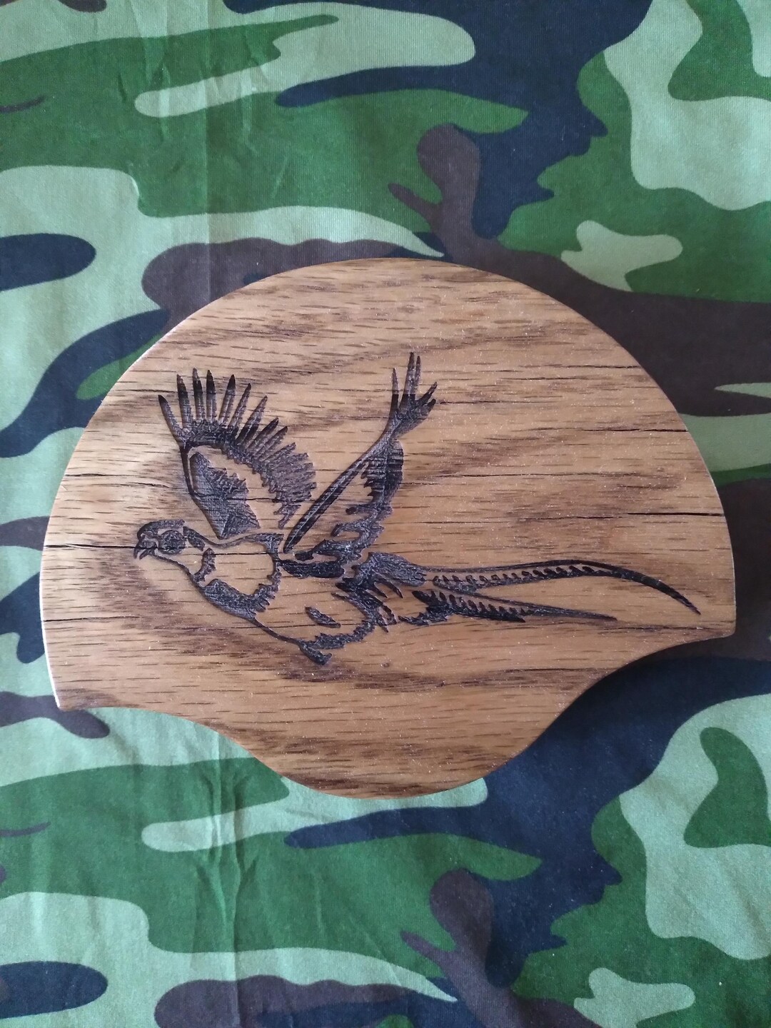 Pheasant Tail Fan Mount Plaque- No Feathers- Weathered Red Oak - Etsy