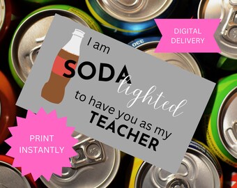 Soda-lighted Teacher Appreciation Gift Tag Editable Printable Canva ...
