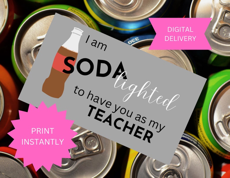 Soda-lighted Appreciation Gift Tag Printable - Etsy