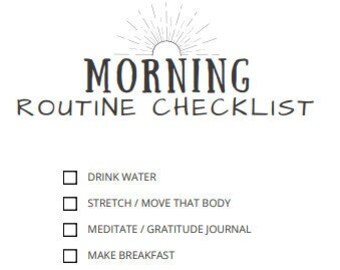 Morning Routine Checklist, Editable A4 Pdf - Etsy