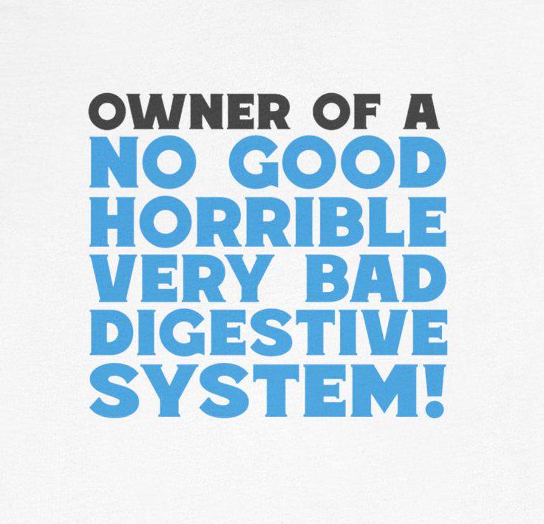 No Good Horrible Bad Digestive System T-shirts Funny Stomach Tummy ...