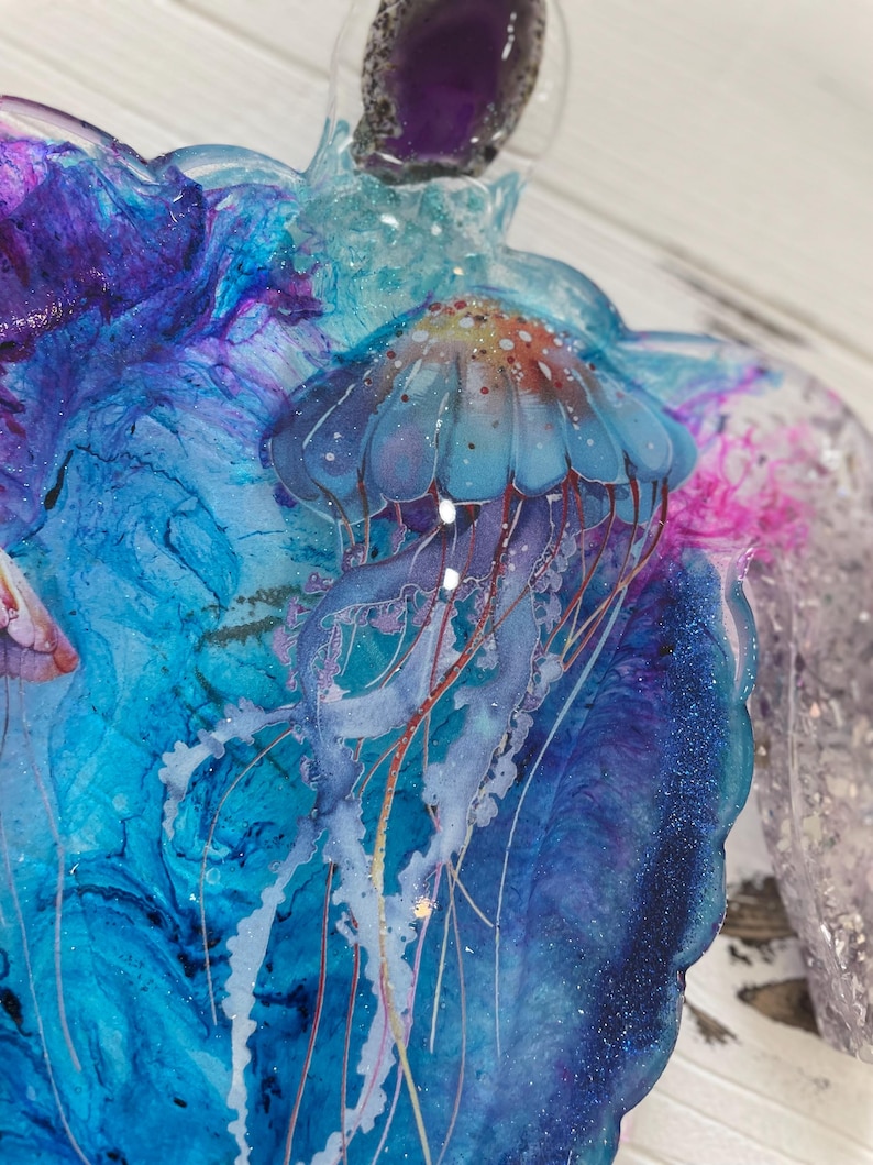 Coastal Resin Turtle With Sealife Images - Etsy