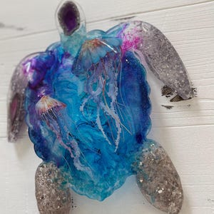 Coastal Resin Turtle With Sealife Images - Etsy