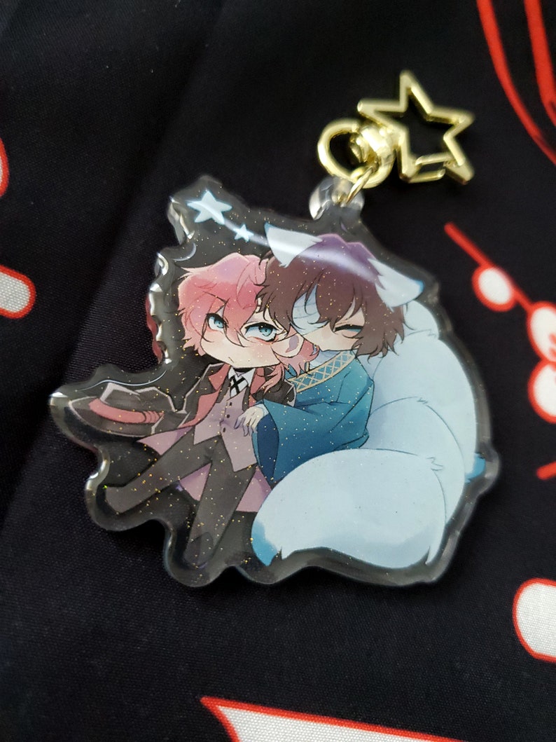 BSD Soukoku Keychain Dazai and Chuuya - Etsy