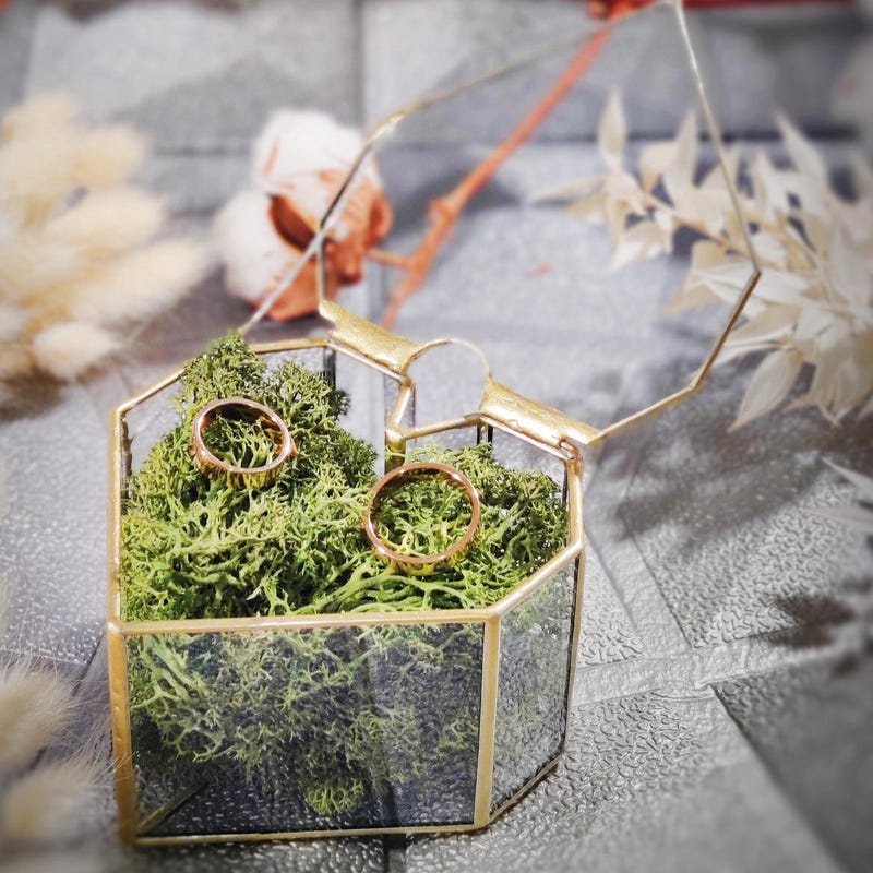 Gold Glass Jewelry Box - Etsy